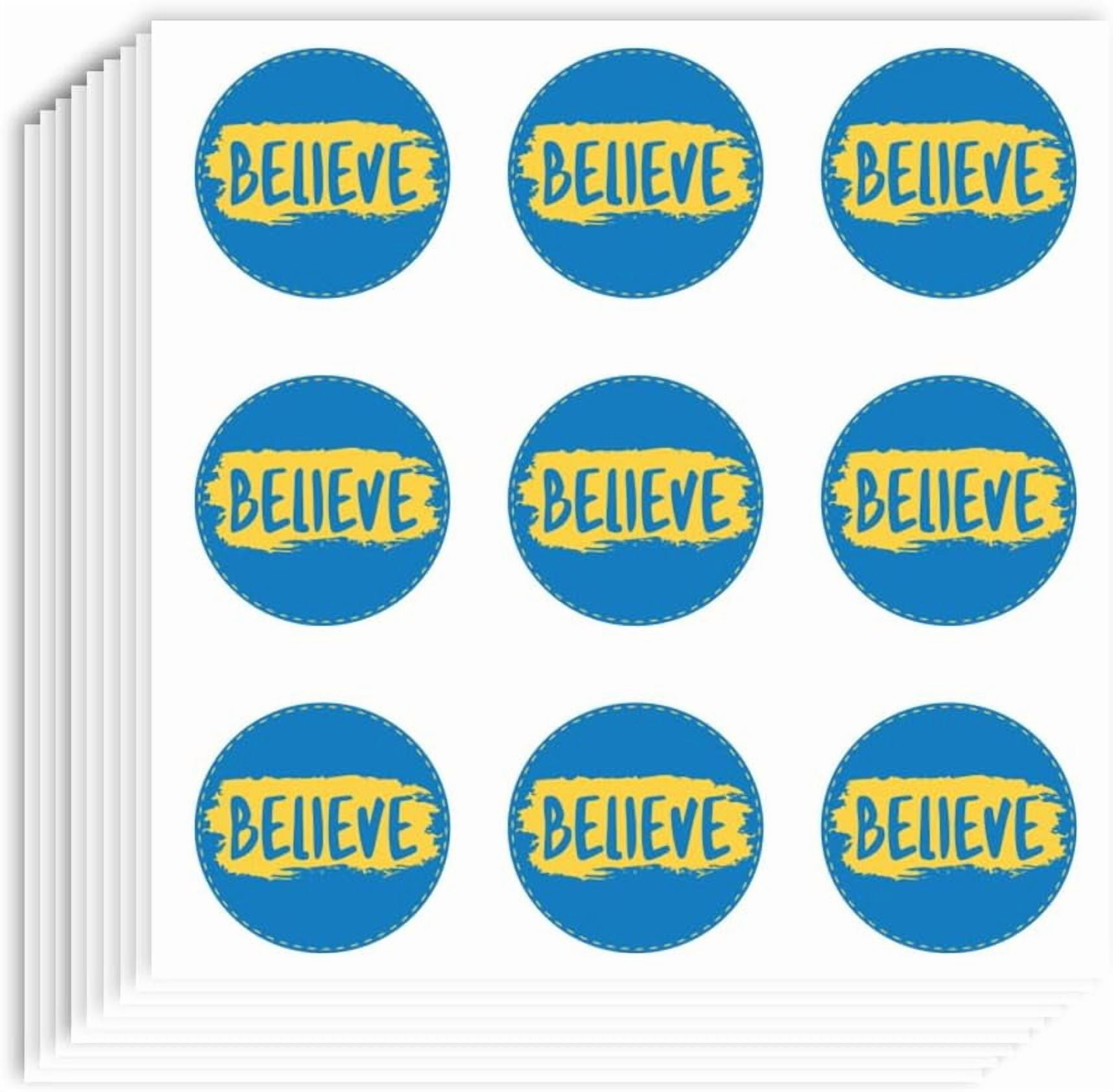180 Pieces Self-Adhesive Stickers 1 Inch Believe Stickers for Planner ...