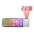 180° Rotation Projection Alarm Clock 12/24H LED Digital Clock USB ...