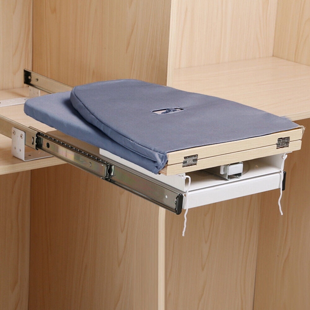 180° Rotation Retractable Ironing Board Closet Gray Folding Pull-Out ...