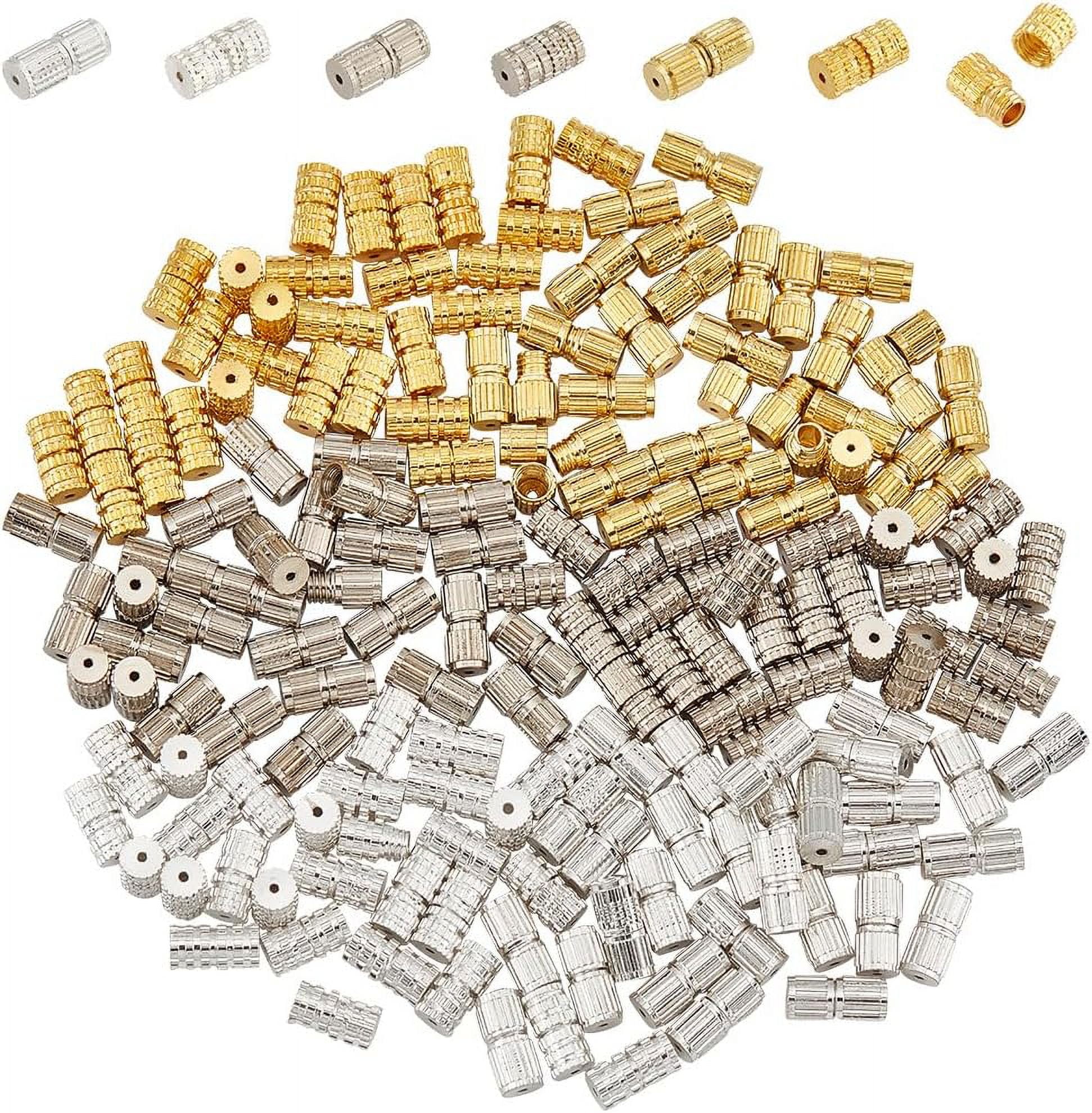 180 Sets Screw Twist Clasps 6 Styles Brass Screw Clasps Column Barrel ...