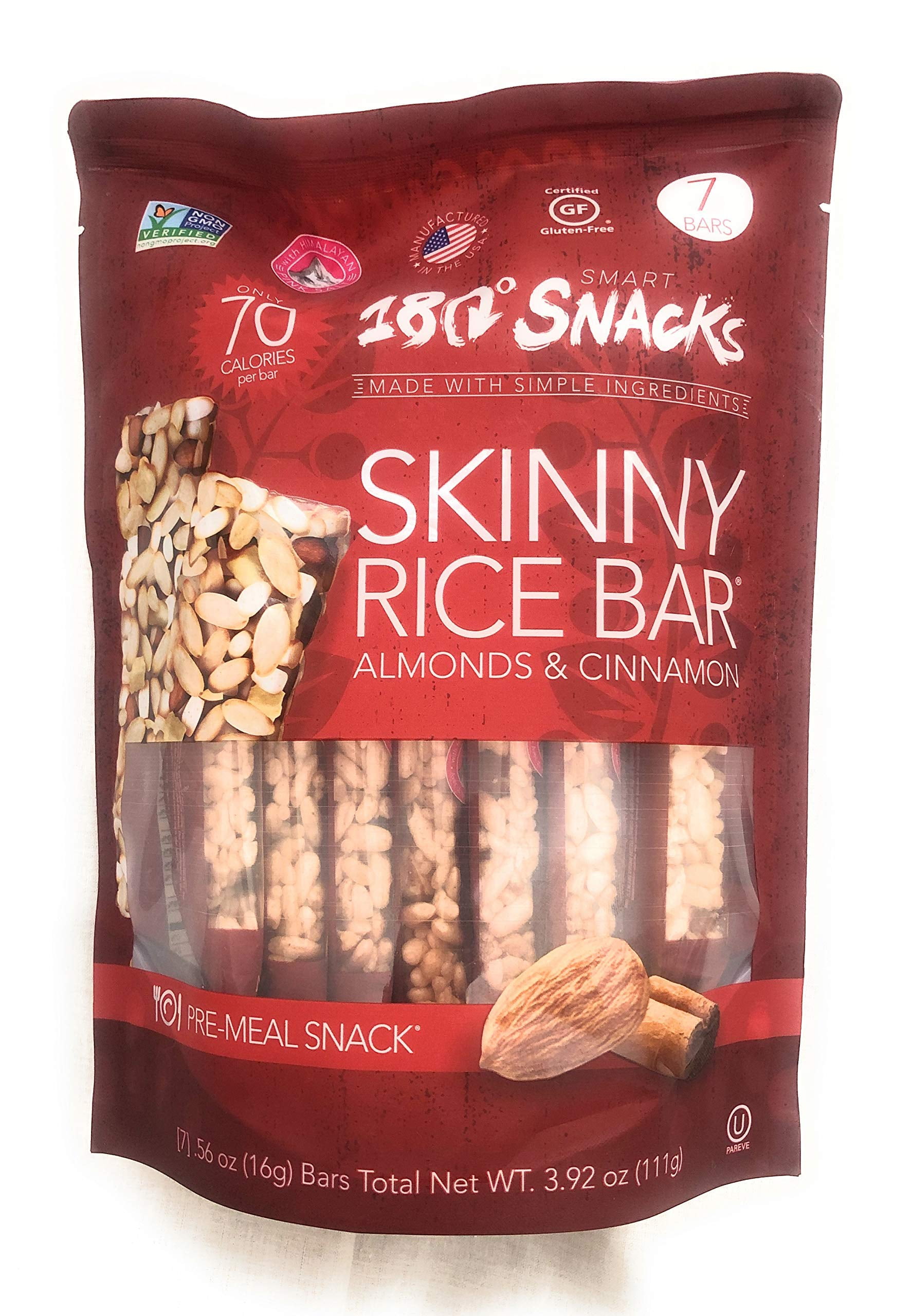 180 Skinny Rice Bar CM31 Almonds & Cinnamon - Walmart.com