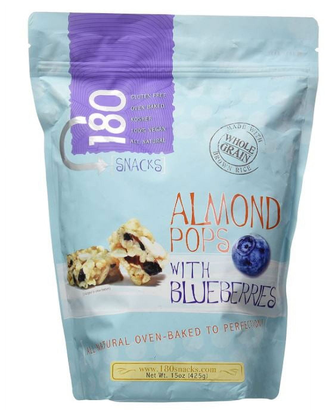 180 Smart Snacks, Almond Rice Pops With Blueberries, 15oz Bag - Walmart.com