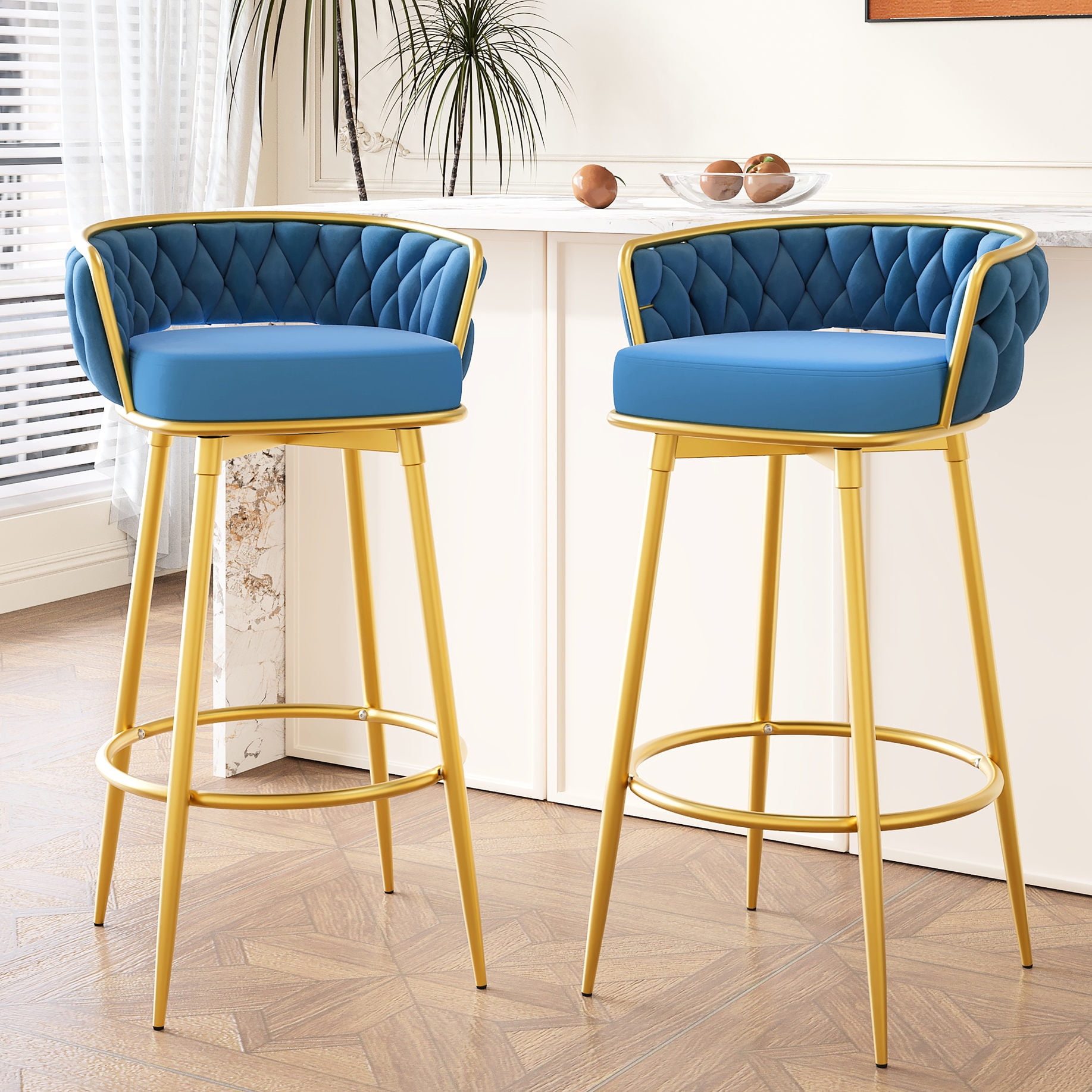 180° Swivel, Bucket-Style Seat & Golden Finish / Modern Elegance in ...