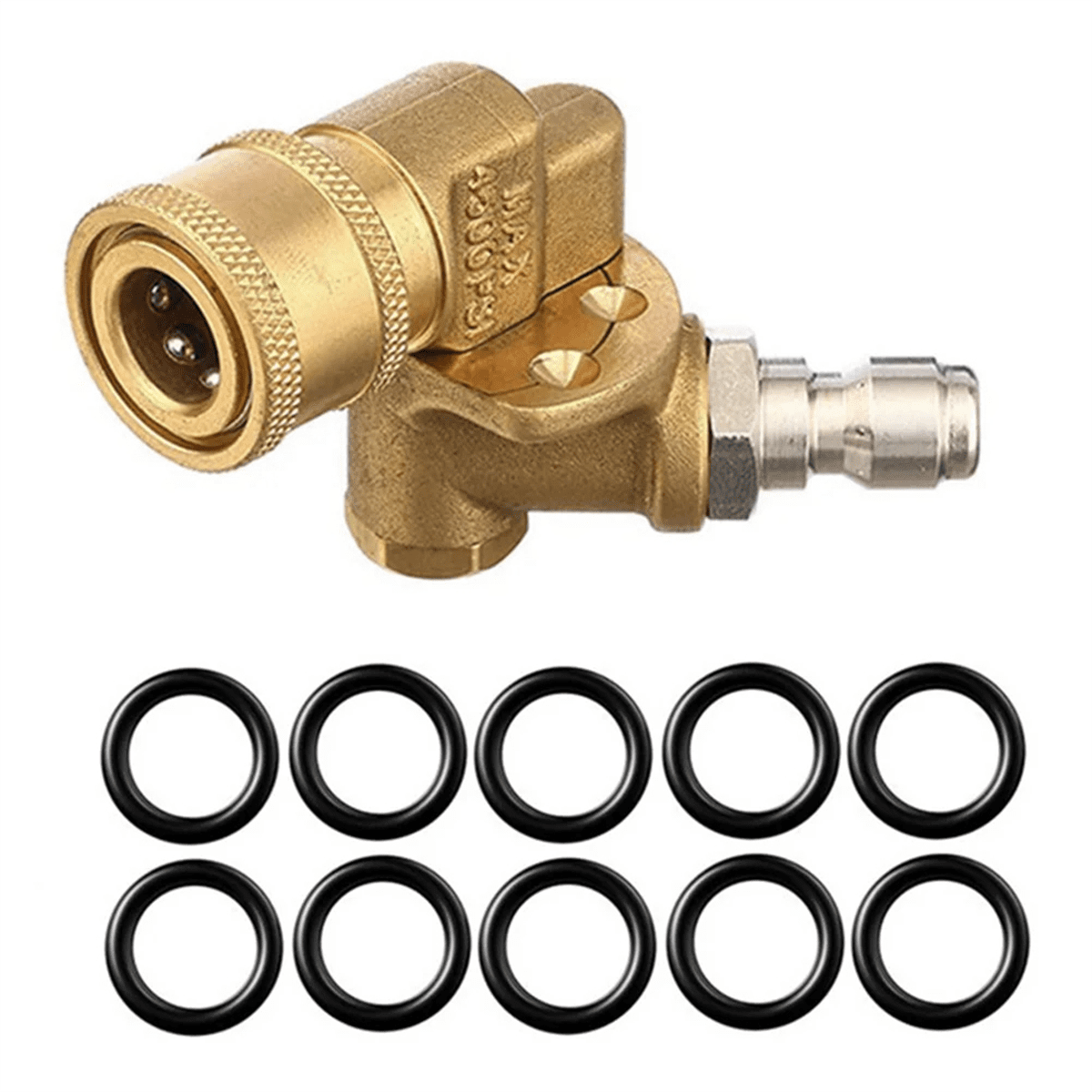 180° Swivel Joint High Pressure Washer Wash Water Nozzle 1/4 Quick ...