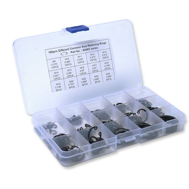 180 in Circlips Set Pack of Circlips Retaining Ring Snap Ring Kit Snap ...