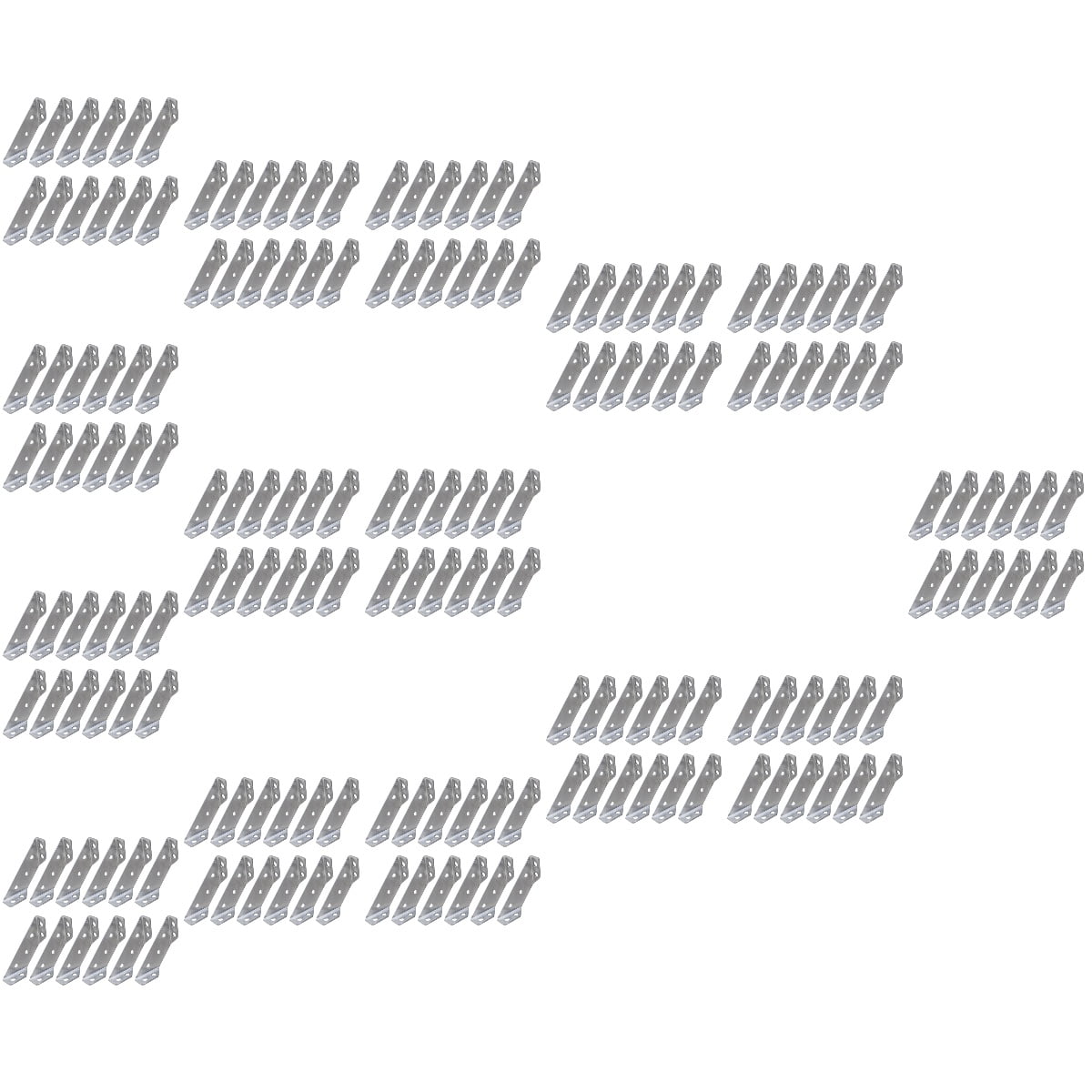 180 pcs Trapeziform Angle Brackets Stainless Steel Angle Corner Braces ...