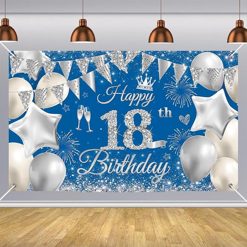 180 x 110cm Black Gold Birthday Banner - Anniversary Decorations ...