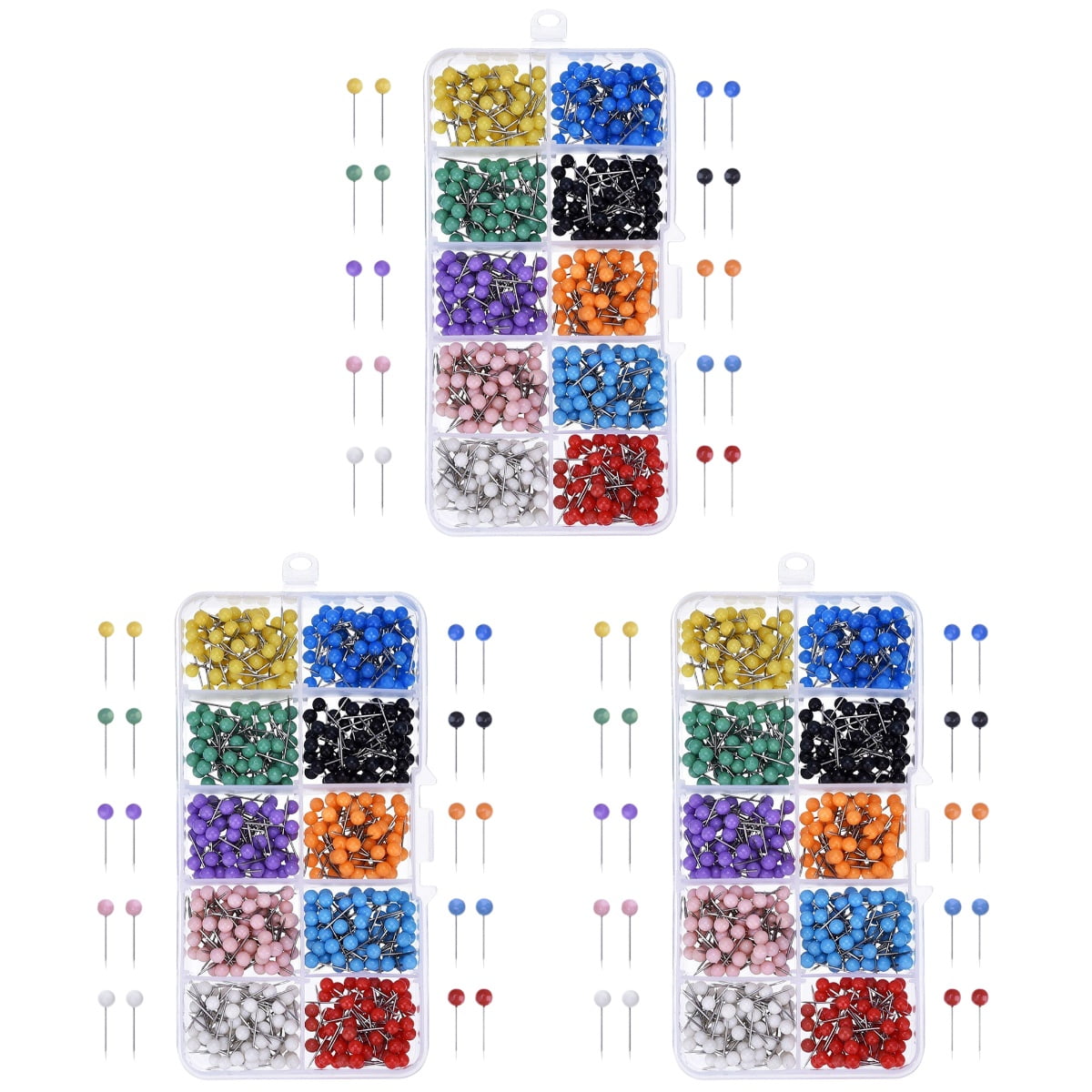 1800 Pcs Classic Pushpins Multi-function Thumb Tacks Convenient Thumbtacks Map Accessory ...