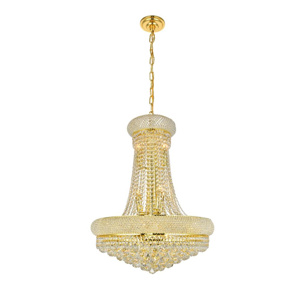 1800 Primo Collection Hanging Fixture D24in H32in Lt:14 Gold Finish ...