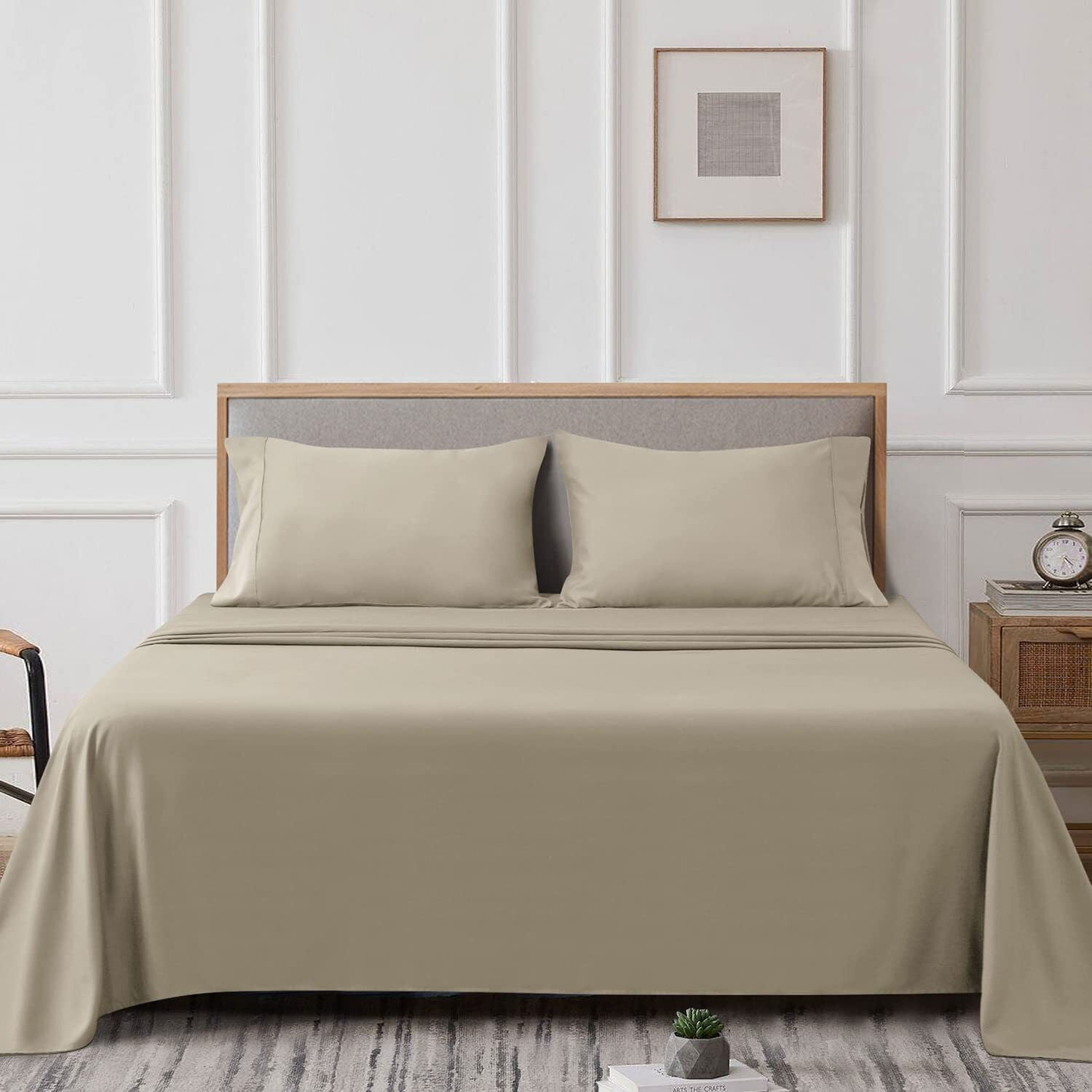 1800 Series 4 Piece Bed Sheet Set Hotel Quality Ultra Soft Deep Pocket ...