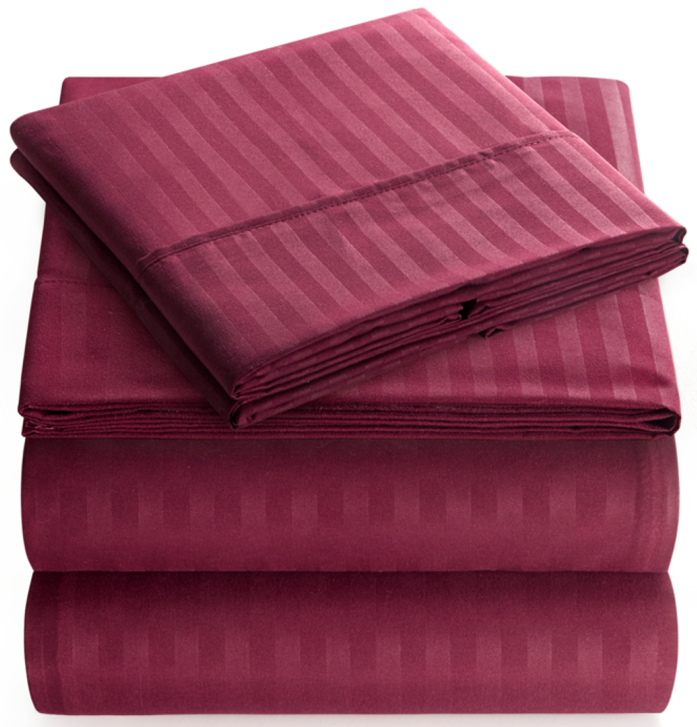 Ntbed Satin Sheets Full Burgundy Luxury Silky Bed Sheets 1800