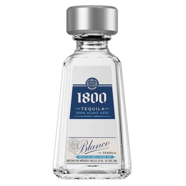 1800® Tequila Blanco, 40% ABV, 80 Proof, 1 Count, 50 ml Glass Bottle ...