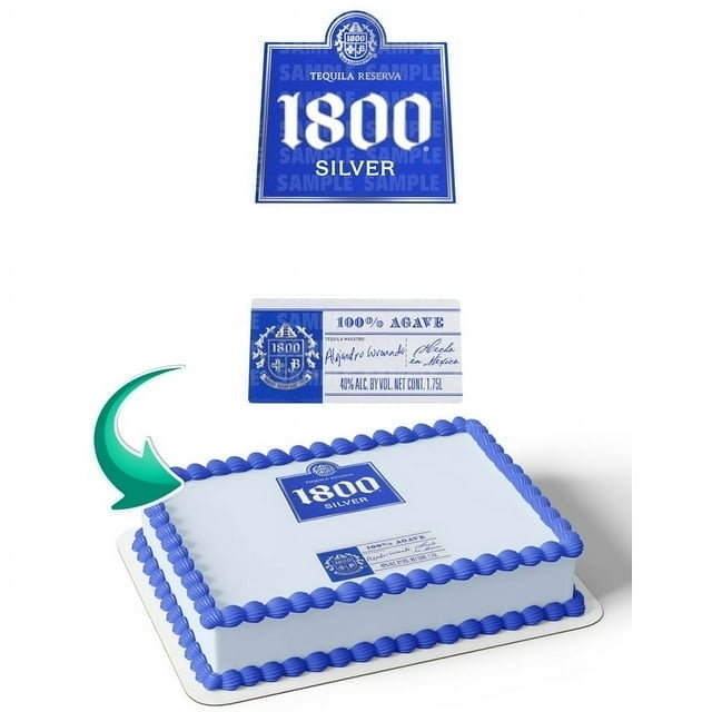 1800 Tequila Edible Image Cake Topper For Quarter Sheet Cake By TNCT ...