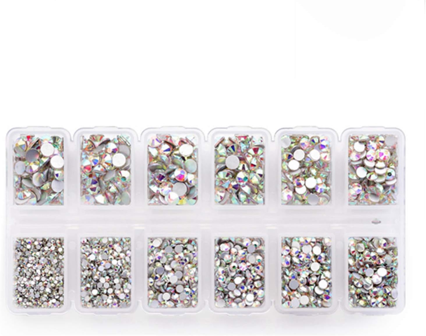 1800 count AB Art Rhinestones Round Beads Top Grade Flatback Glass ...