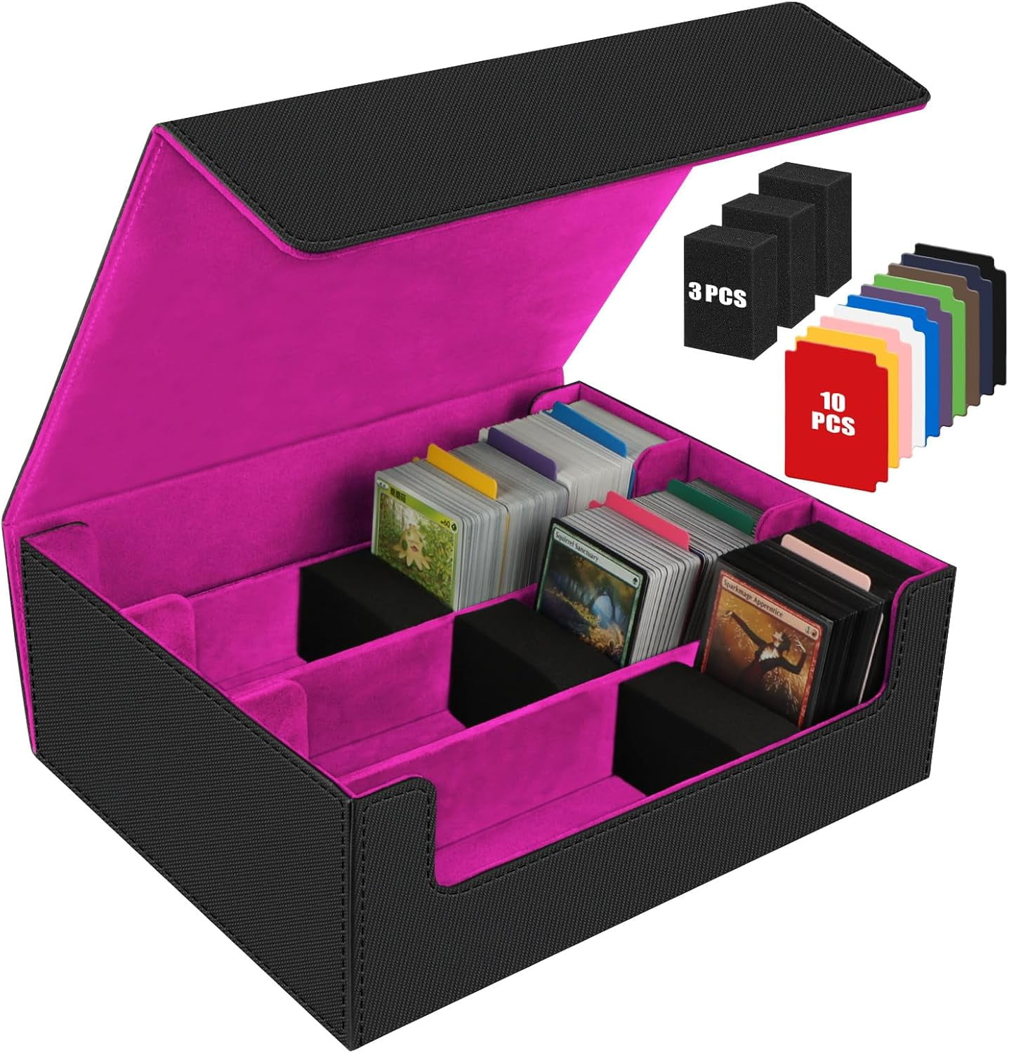 1800+ trading card storage box, MTG card box, equipped with 10 colored ...