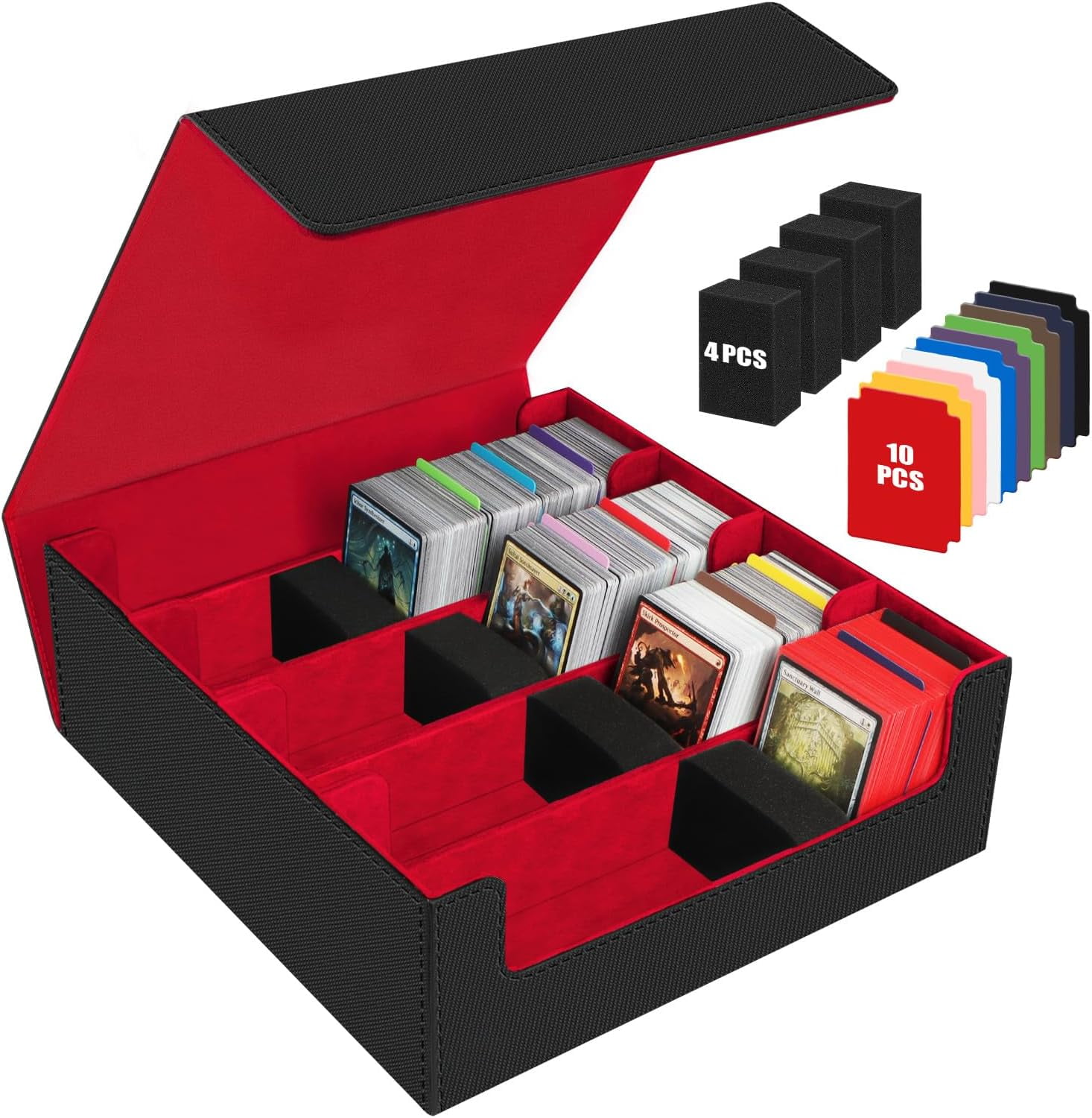 1800+ trading card storage box, MTG card box, equipped with 10 colored ...