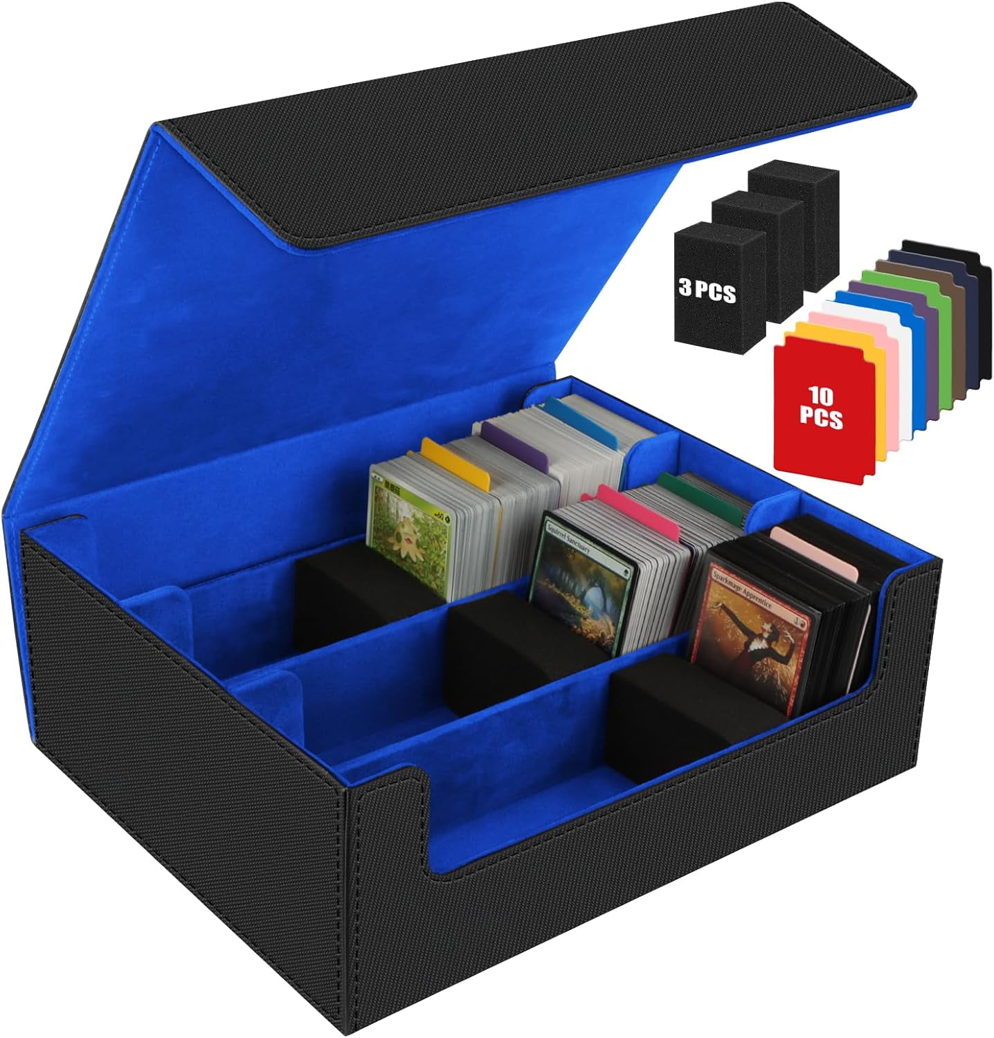 1800+ trading card storage box, MTG card box, equipped with 10 colored ...