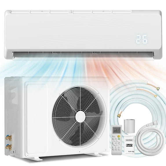 18000 BTU Mini Split Air Conditioner & Heat Pump System, 19 SEER2 230V ...