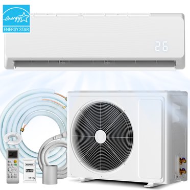 Ktaxon 9500 BTU Smart WIFI Ducted Mini Split AC/Heating System with ...