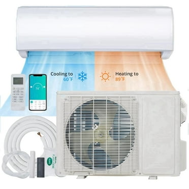 9000 BTUs Mini Split Air Conditioner, Cooling & Heating, 19 SEER2 Wall ...