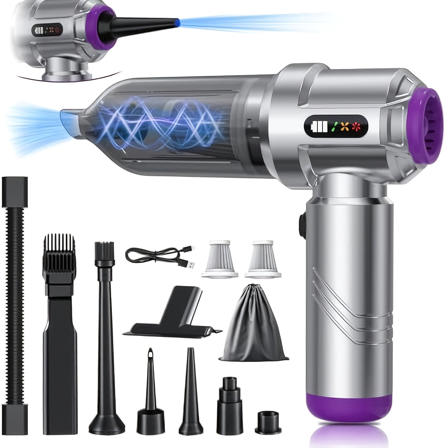 18000PA powerful cordless handheld vacuum cleaner, lightweight and ...