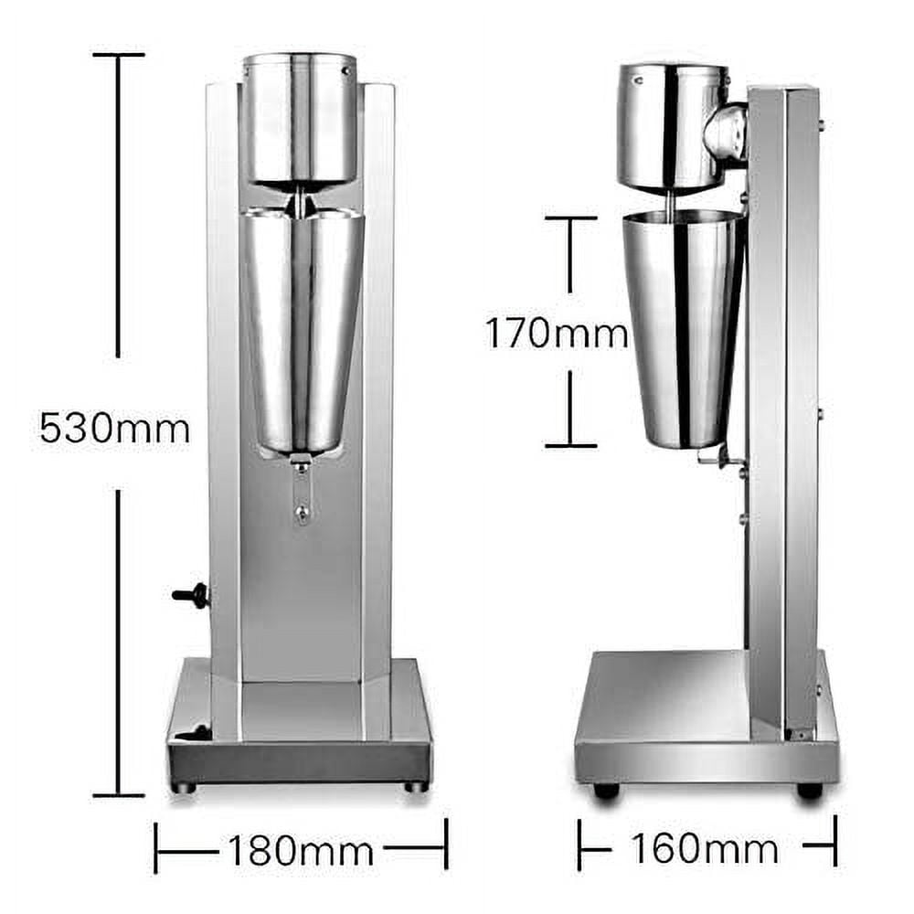 18000RMP Electric milk shaking machine, 180W 110V Single Head Stand Mixer Commercial Stainless ...