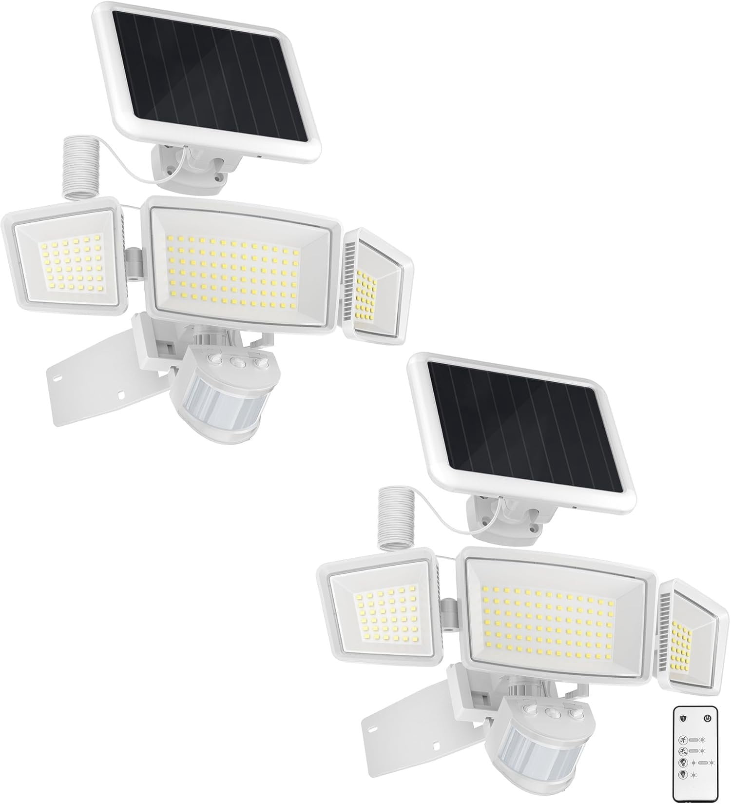 1800LM Solar Flood Lights Outdoor, Motion Sensor Outdoor Light 6500K ...