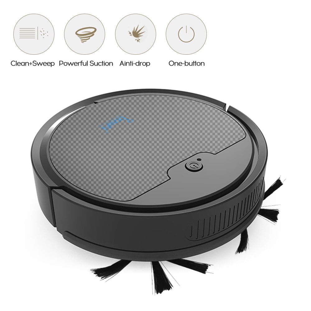 1800PA 3 in1 Intelligent Rechargeable Vacuum Cleaner Robot Suction Drag ...