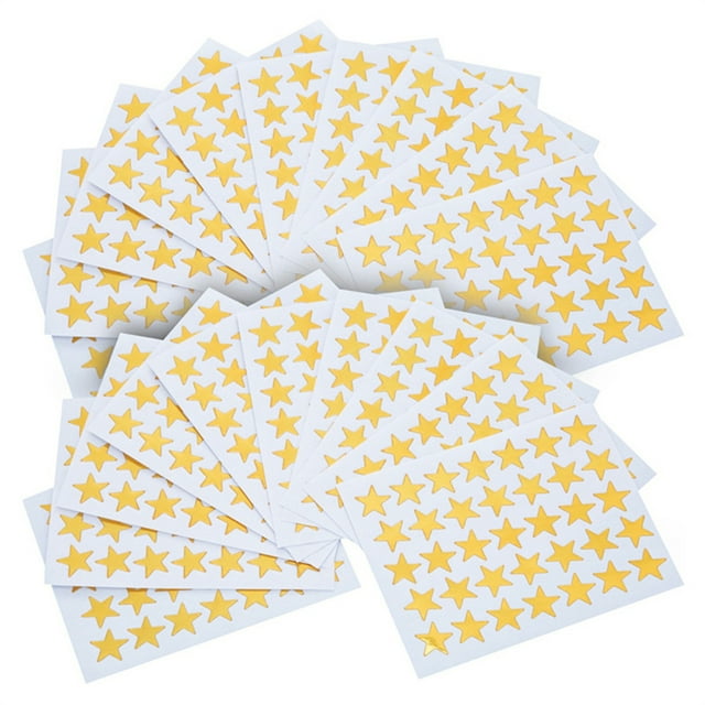 1800Pcs Gold Star Stickers, 0.51" Reward Stickers for Children, Small ...