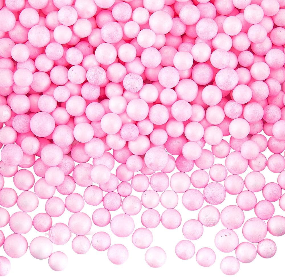 1800Pcs Pink Foam Beads Small Bead Vase Filler Bulk Microfoam ...