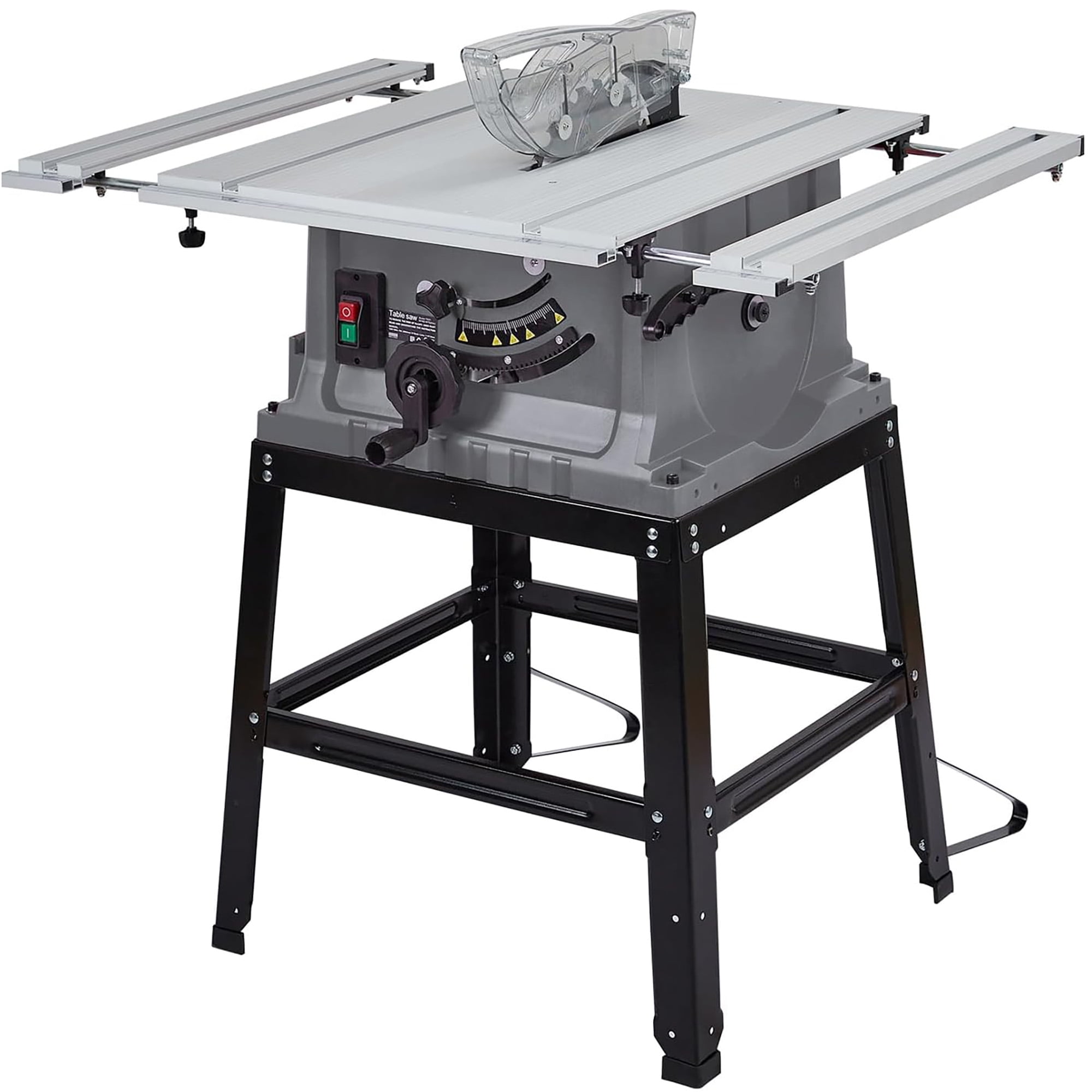 1800W 10-Inch Professional Table Saw, 5000RPM Portable Jobside Table ...