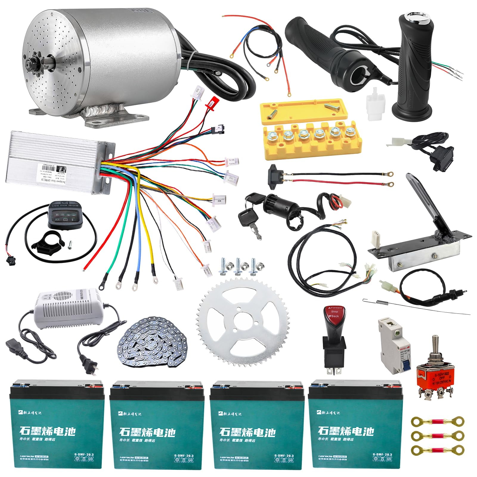 1800W 48V Brushless DC Electric Motor Kit with Controller – High Power ...