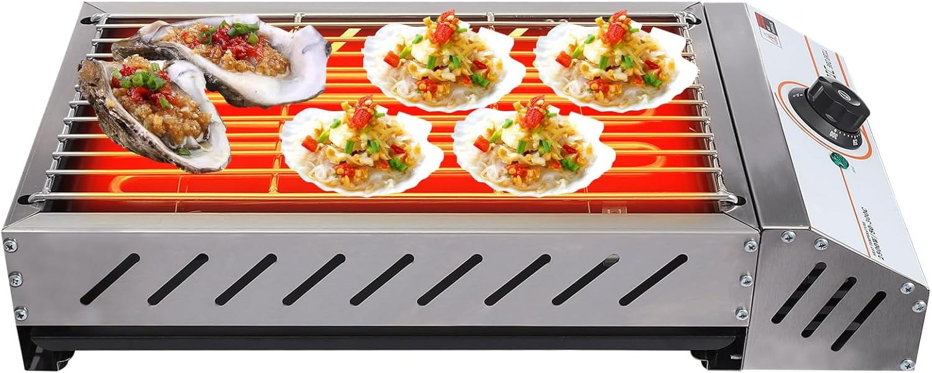 1800W Electric Barbecue Grill, 110V Stainless Steel BBQ Electric ...