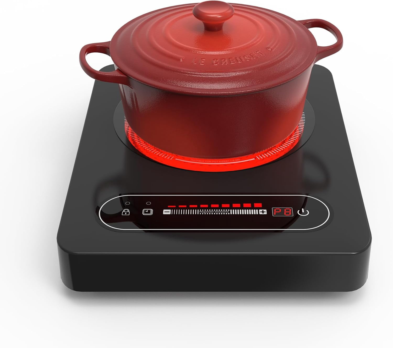 1800W Electric Cooktop, 11 Inch Portable Single Burner with Timer ...
