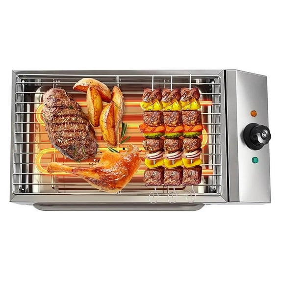 1800W Electric Grill, Indoor Smokeless BBQ Grill, Countertop Grill with ...