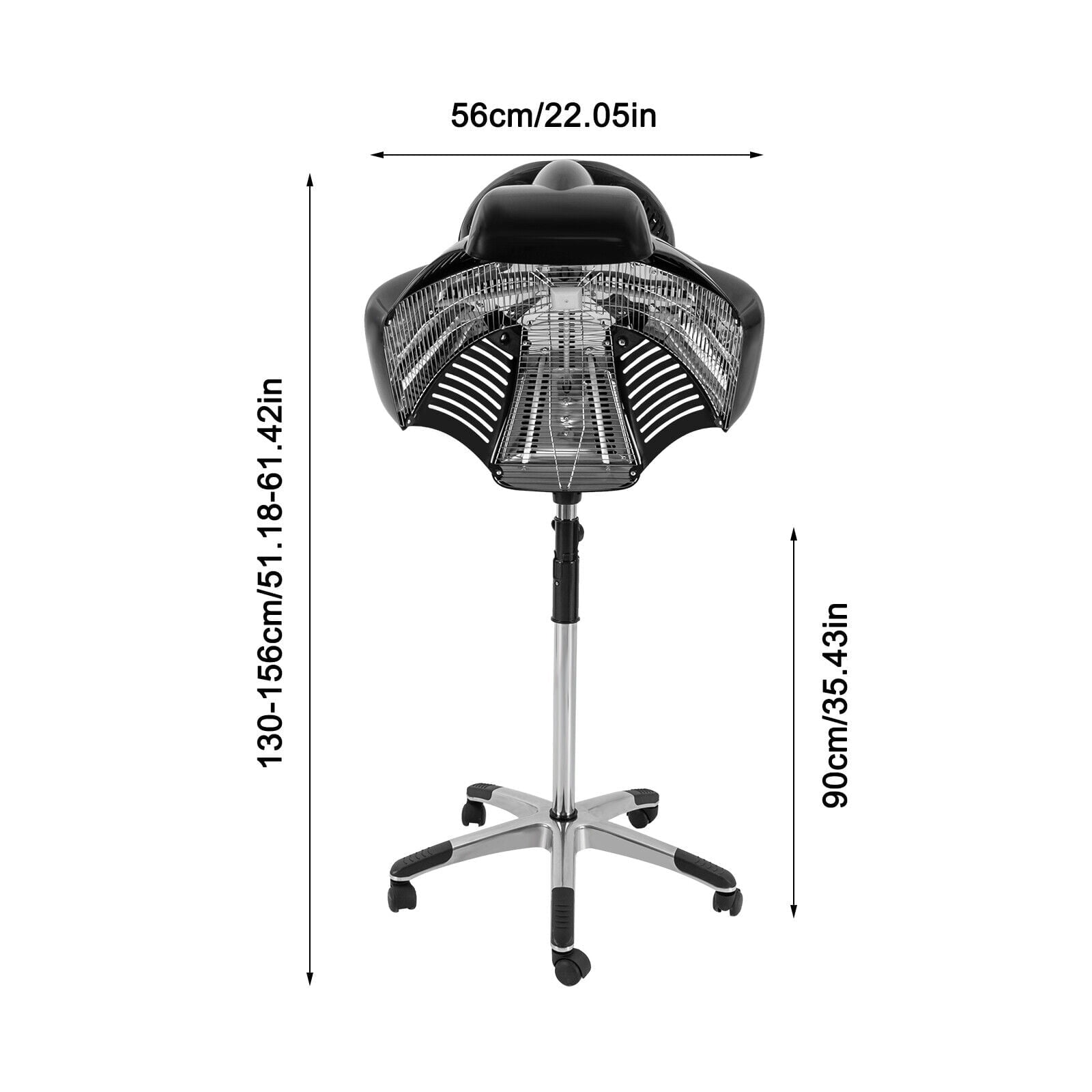 1800W Hair Oil Heater Rolling Stand Hair Dryer Professional Salon Hair ...