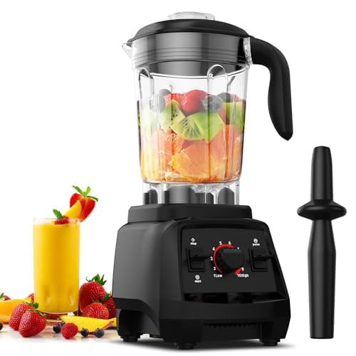 1800W Professional Blender Juicer for Kitchen Countertop with 10 Speeds ...