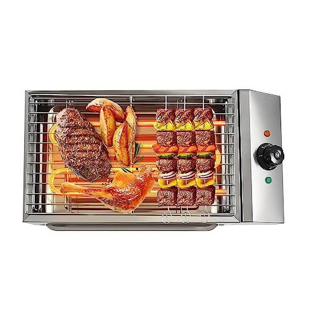 1800W Smokeless Electric Grill,Table Top Grill with Non-Stick Cooking ...