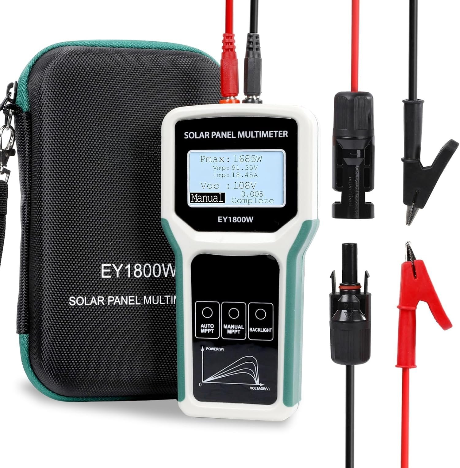 1800W Solar Panel Tester MPPT Photovoltaic Multimeter & Watt Meter ...