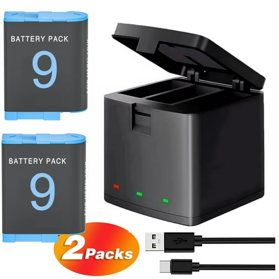 Rechargeable Lithium AA Batteries with Charger 8-Pack 3500mWh, 2000 ...