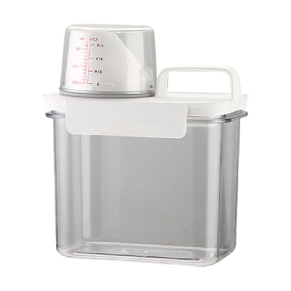 1800ml Airtight Laundry Detergent Dispenser with Measuring Cup, Multi ...
