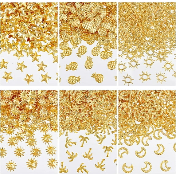 1800pcs Summer Themed Alloy Cabochons Sun Resin Filler Charm Alloy ...