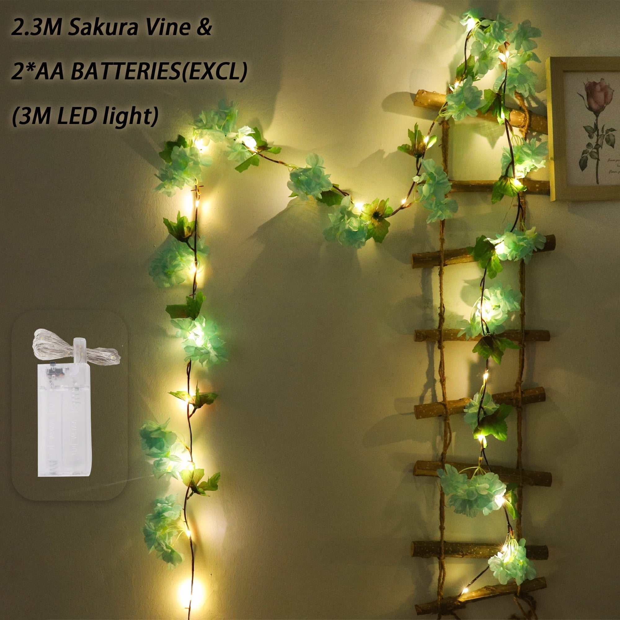 180CM Artificial Sakura Flowers Vine Wedding Garden Rose Arch Home ...