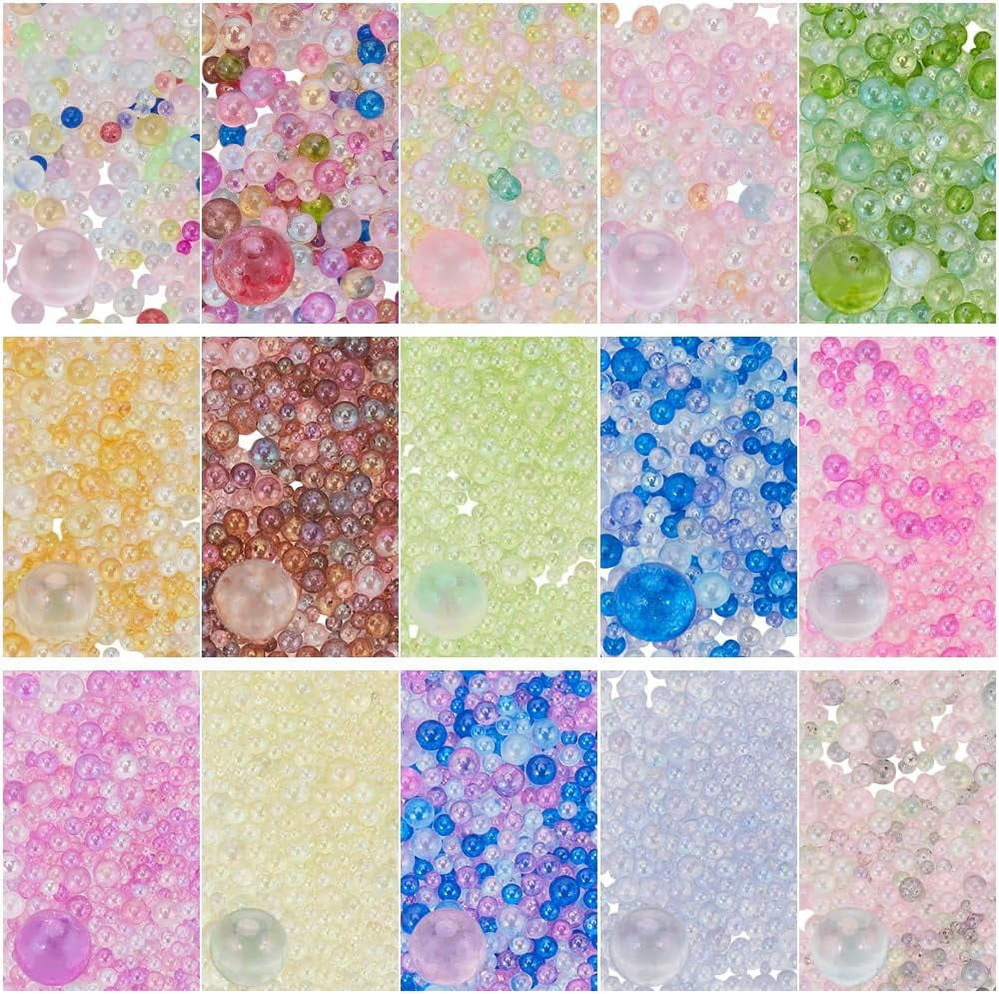 180G 12 Colors Mini Beads Glass Bead Filler Transparent Colorful ...