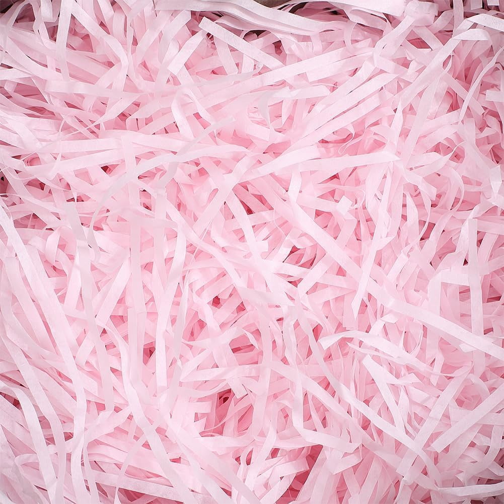 180G Basket Shredded Filler Gift Box Filling Paper Pink Crinkle Cut ...