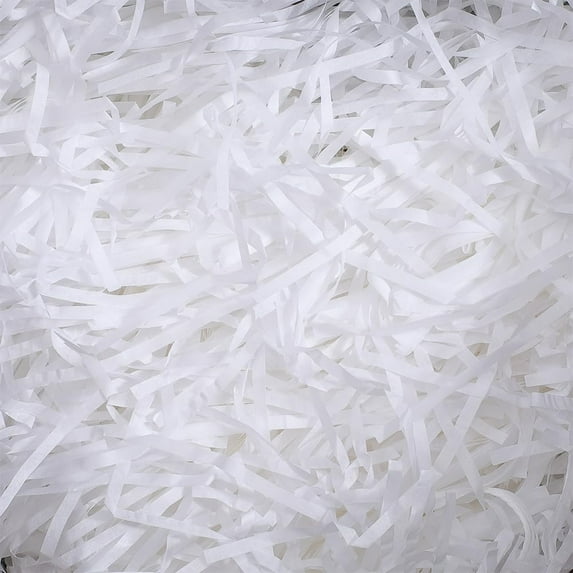 180G Gift Basket Filler Shredded Paper Bulk White Easter Crinkle Cut ...