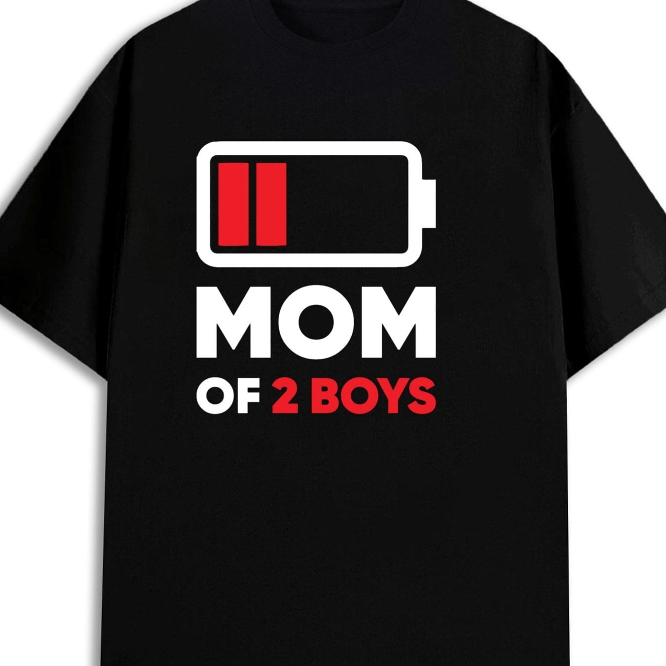 180G T-Shirt Print Gift Battery Christmas print shirts black Refreshing ...