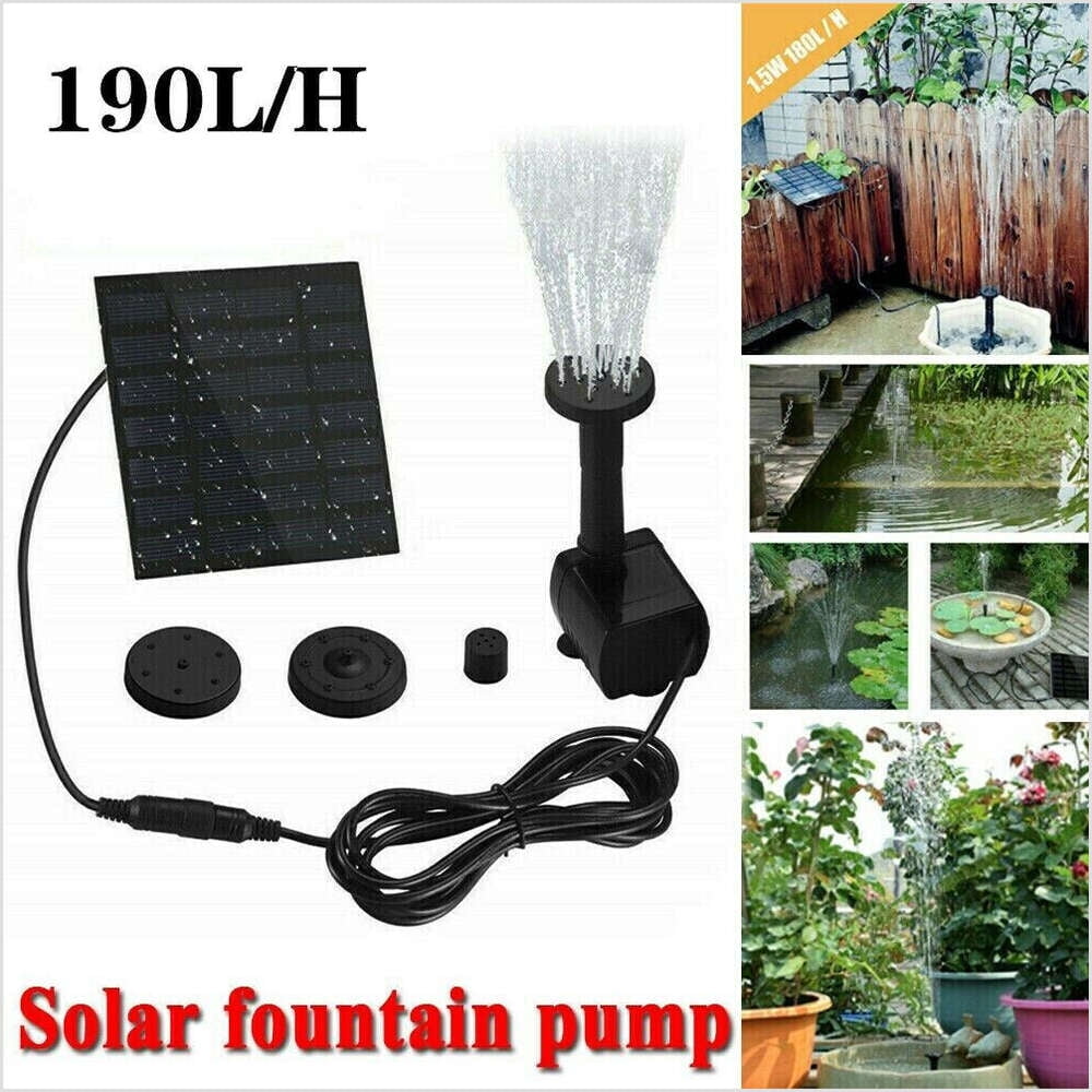 180L/H Solar Panel Water Feature Pump Fountain Garden Pool Aquarium ...