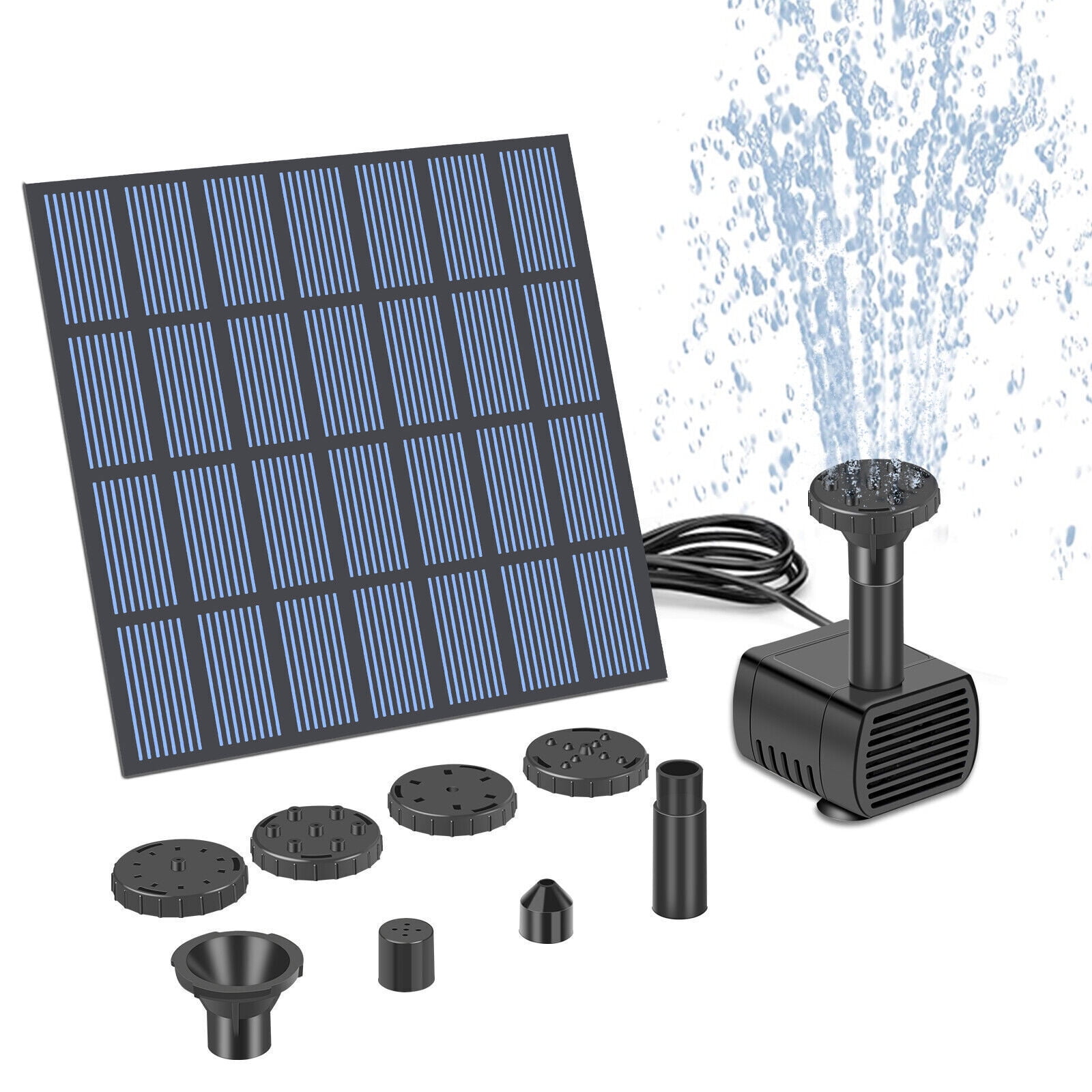 180L/H Solar Powered Water Feature Pump Garden Pool Bird Pond Aquarium ...