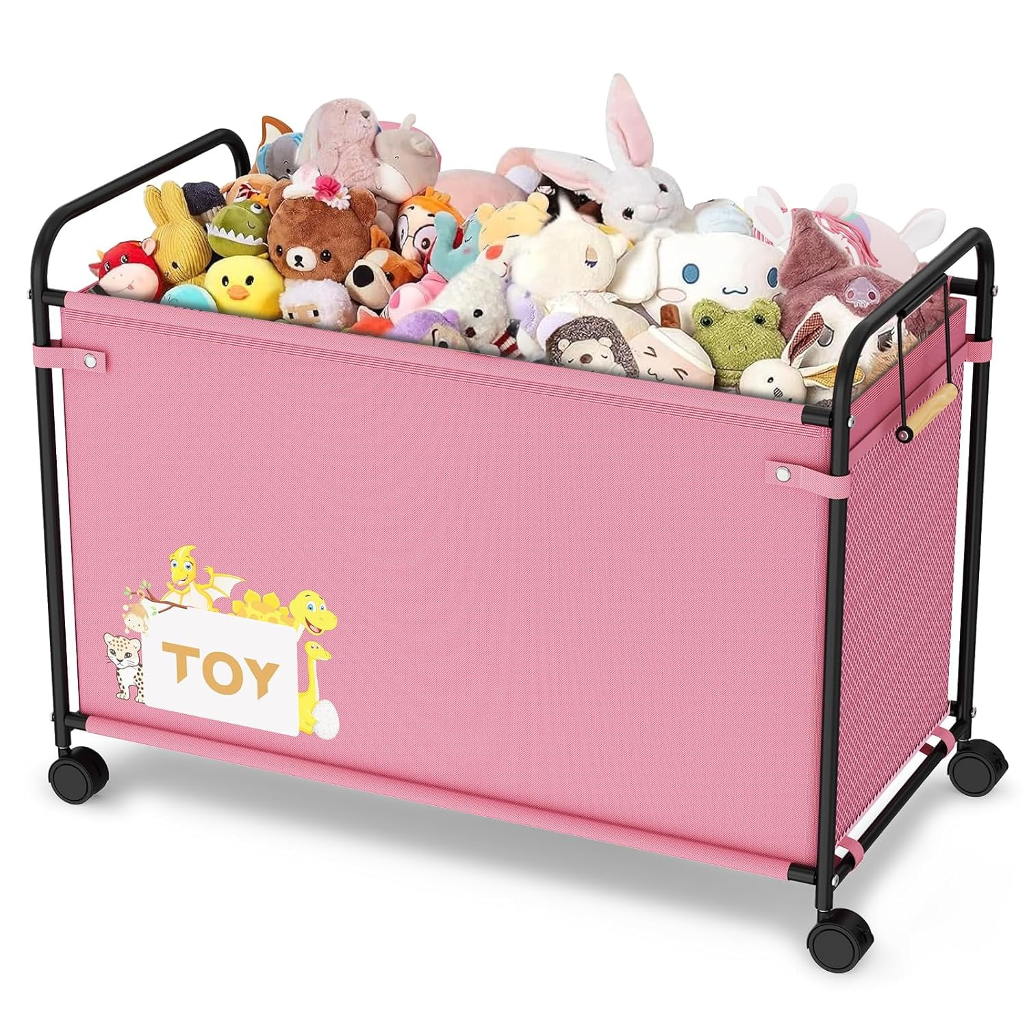180L Kids Extra Large Toy Box with Wheels & Handle, 31.5” x 15.7” x 23. ...